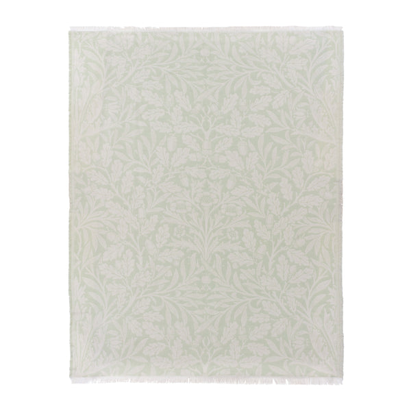 Acorn Tonal Green Jacquard Throw | Sage Throws | Morris & Co – Voyage ...