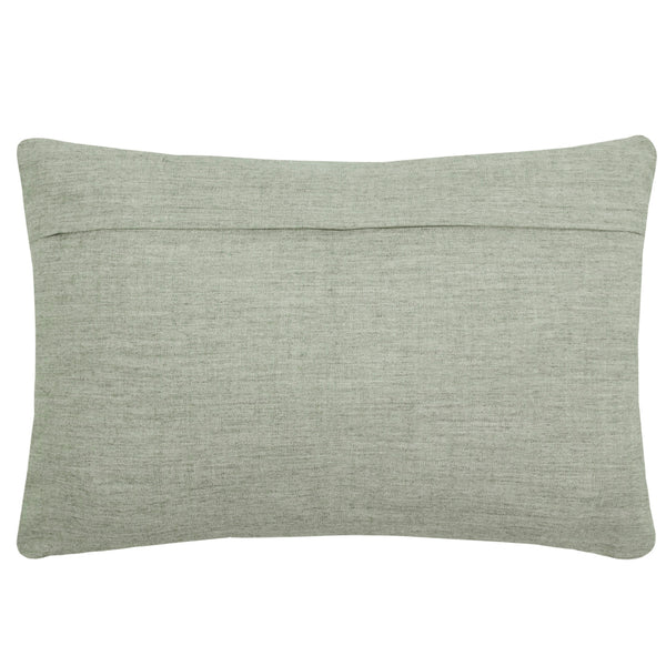 Bamboo Limestone Embroidered Feather Filled Cushion | Grey Cushions ...