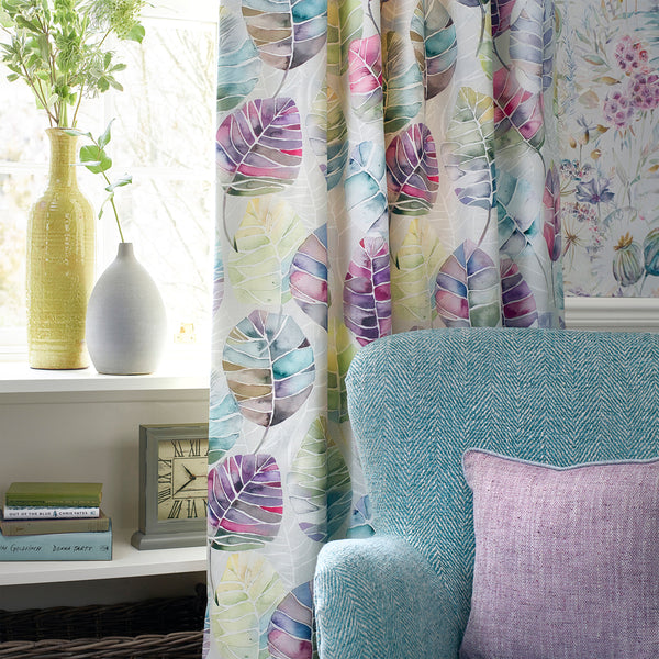 Cassava Sorbet Printed Cotton Fabric (By The Metre) | Purple Fabric ...
