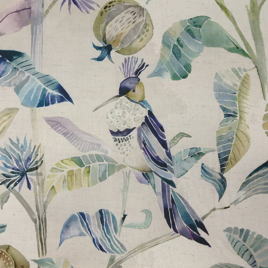 Colyford Skylark Printed Cotton Fabric (By The Metre) | Blue Fabric ...