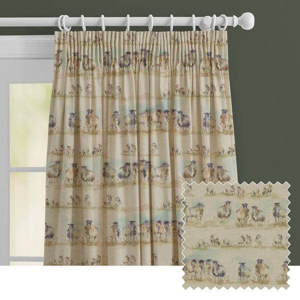 Come By Linen Printed Made to Measure Curtains | Cream M2M | Voyage Maison
