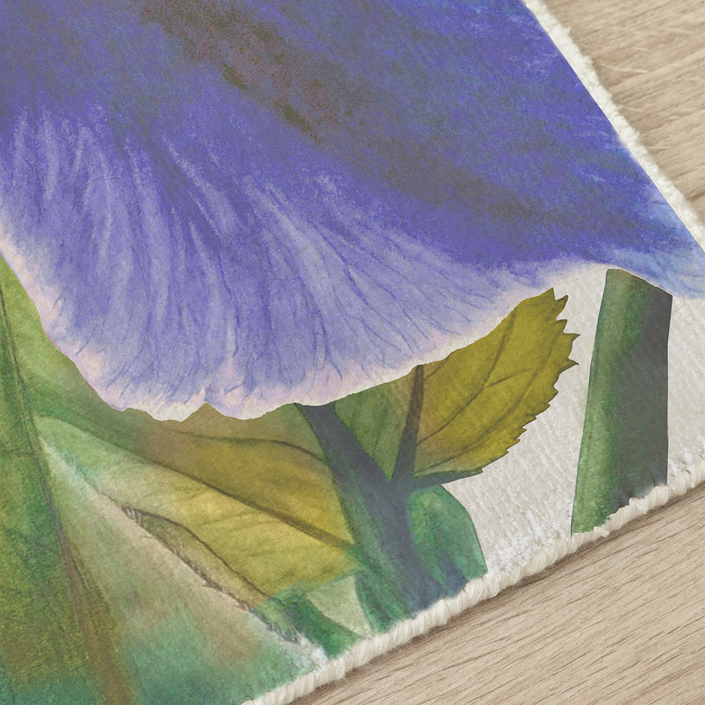 Darwen Cornflower Printed Rug | Blue Rugs | Voyage Maison