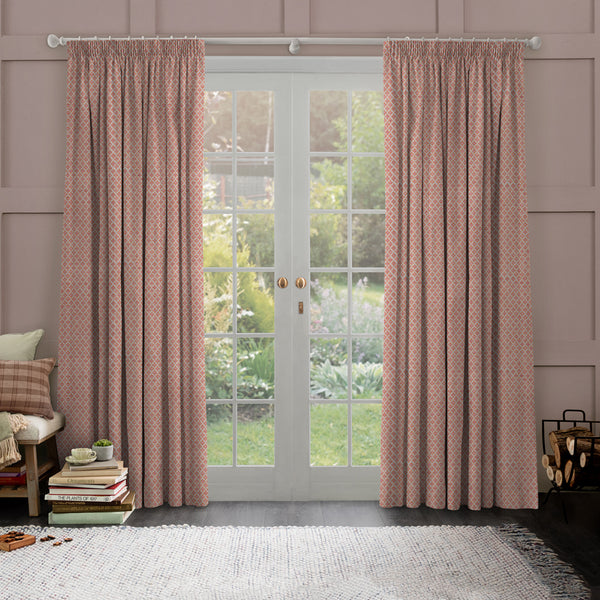 Elmore Default Woven Jacquard Made to Measure Curtains | Orange M2M ...