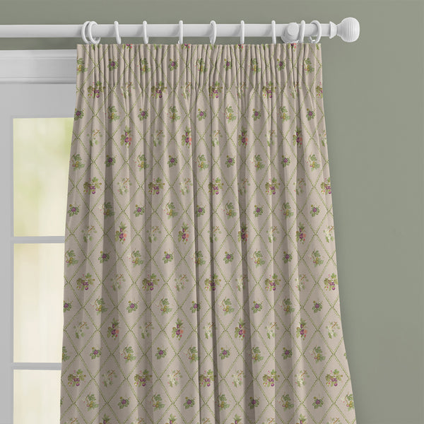 Fig Trellis Taupe Printed Cotton Made to Measure Curtains | Beige M2M ...