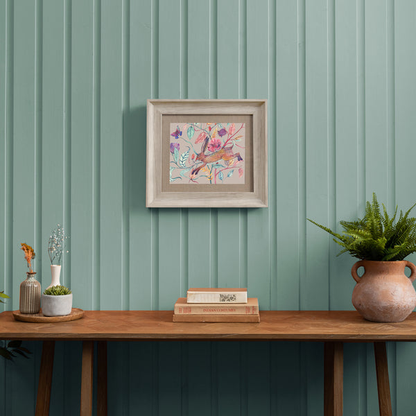 Hansel Hare Birch/Mauve Framed Print | Pink Wall Art | Voyage Maison