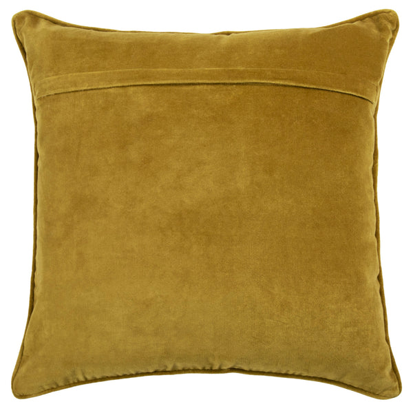 Herb Mustard Embroidered Feather Filled Cushion | Yellow Cushions ...