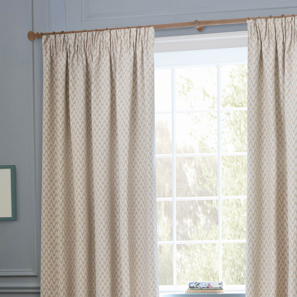 Hutton Grey Jacquard Pencil Pleat Curtains | Linen Curtains | Sanderson ...