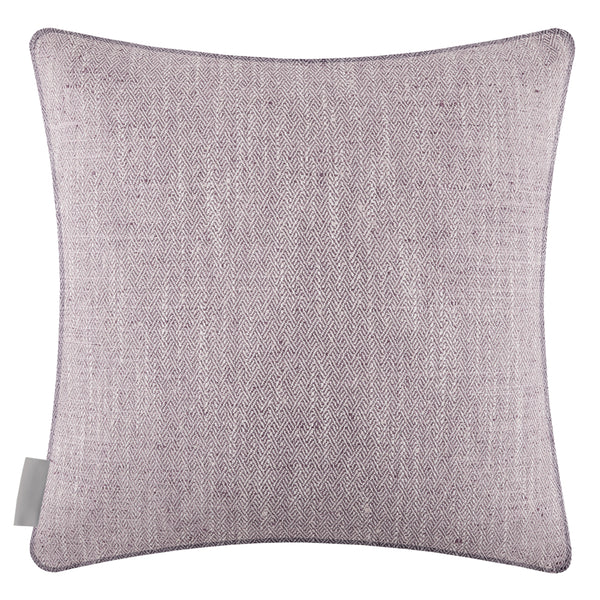 Jedburgh Heather Textured Woven Square Feather Filled Cushions | Purple ...
