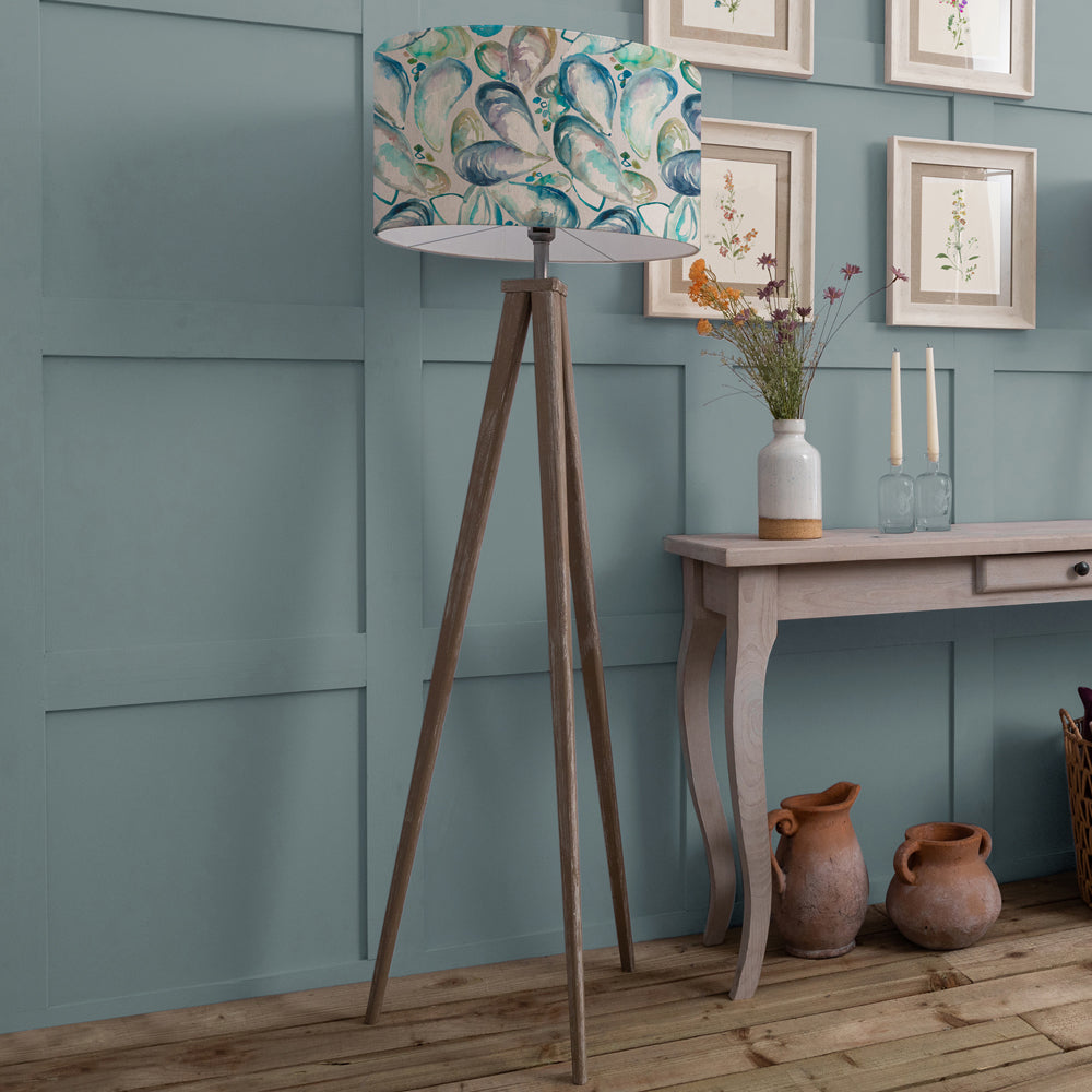 Mussel Shells Grey Marine Eva Aratus Complete Floor Lamp Grey Lighting Voyage Maison