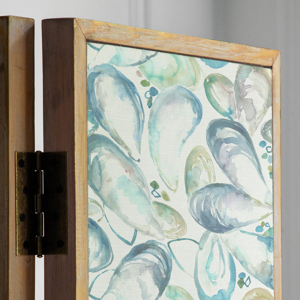 Mussel Shells Marine Solid Wood Room Divider | Blue Furniture | Voyage ...