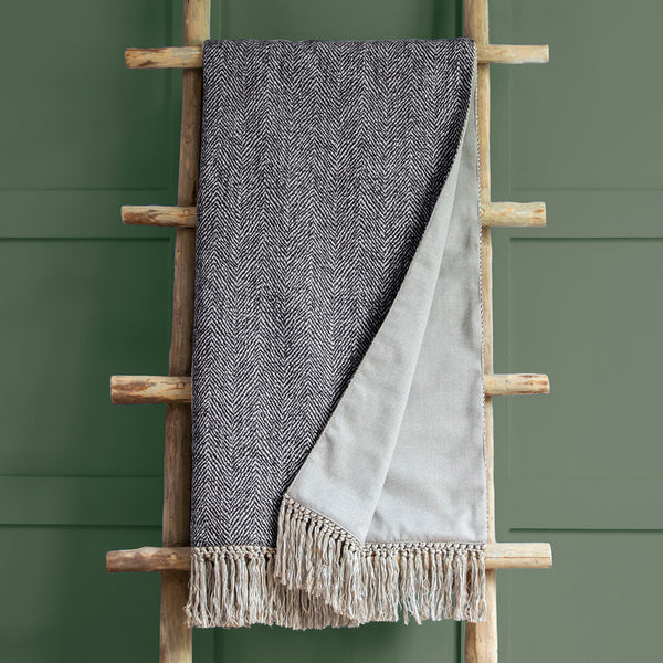 Oryx Slate Woven Throw | Grey Throws | Additions – Voyage Maison
