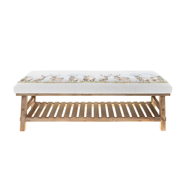 Moorland Stag Rupert Bench | Cream Furniture | Voyage Maison