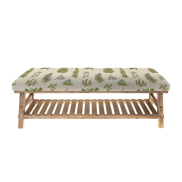Verbena Linen Rupert Bench | Green Furniture | Voyage Maison